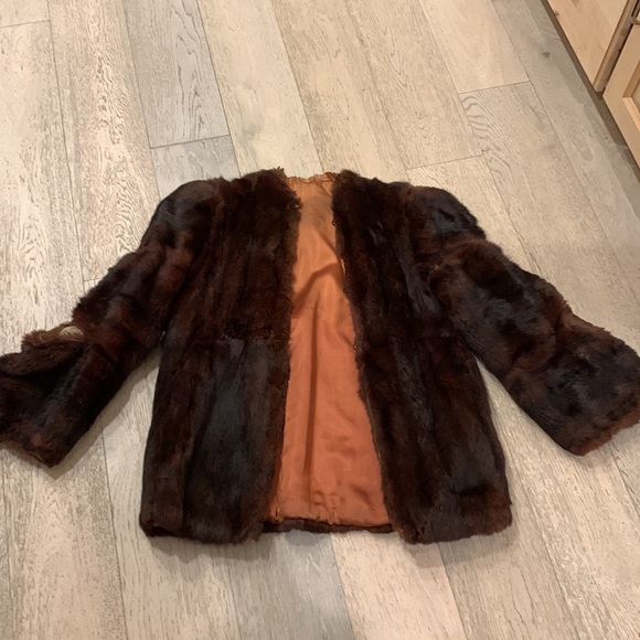Vintage | Jackets & Coats | Vintage Real Fur 94s Dark Brown Mink Coat ...